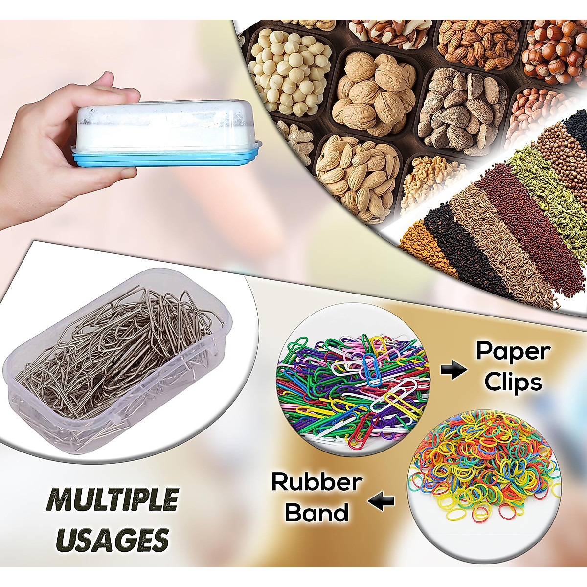 ARSUK 8 Pack Baby Food Storage Containers (8.5oz/250ml) - Small Plastic Containers with Lids for Freezer - Microwavable, Dishwasher Safe & BPA Free