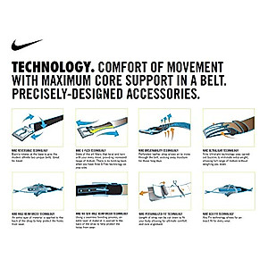 Nike Men's Reversible Stretch Web Belt, Navy/Grey, One Size