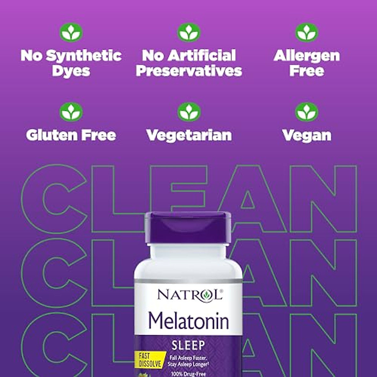 Natrol Melatonin Fast Dissolve Tablets, Help You Fall Asleep Faster, Stay Asleep Longer, Easy to Take, Dissolve in Mouth, Strengthen Immune System, Maximum Strength, Strawberry Flavor, 10mg, 200 Count