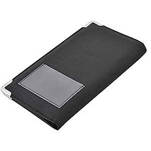 Golgino Server Book for Waitress & Waiter 9 x 5 Inch, Two Zipper Pockets & ID Holder, Premium Receipt Organizer Wallet Fits Aprons, 11 Money Pockets Perfect for Server Banking (Black/Magenta)