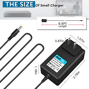 PwrON 12V AC Adapter Compatible with Sony BDP-BX BDP-S Series Blu-ray Disc DVD Player BDP-BX120 BDP-BX520 BDP-BX350 BDP-BX670 BDP-S1200 BDP-S1700 BDP-S3700 BDP-S3200 BDP-S6700, PN: AC-M1208UC