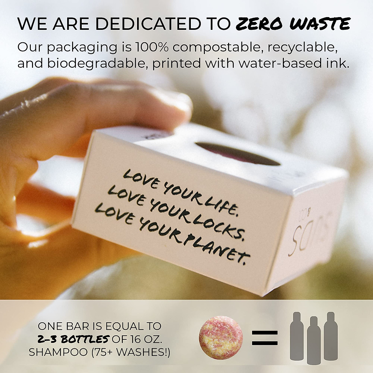 Suds & Co. Solid Shampoo Bar, Zero Waste Shampoo, Natural Shampoo Bar Soap, Sustainable, Eco-Friendly Hair Care - Sunkissed, 3.0 Ounce