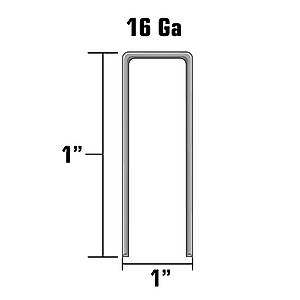 Metabo HPT Roofing Staples, 1" x 1", 16 Gauge, Galvanized, 10000 Count (11302HHPT)