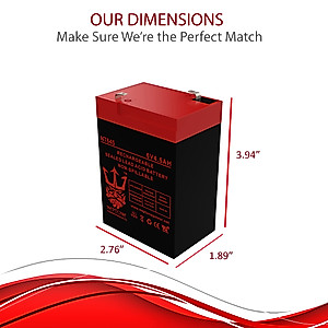 Neptune NT-645 6V 4.5AH 3FM4 Replacement Battery with F1 Terminal