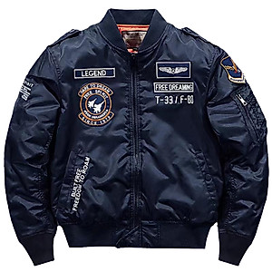 USTZFTBCL Bomber Jackets Motorcycle Jacket Trekking Man Parkas Sports Cardigan Mountaineering Coat Outdoor Men Male Royal Blue L