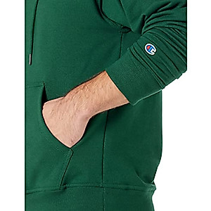 Champion Men's Powerblend Fleece Hoodie, C Logo Retired Colors, Forest Peak Green C Logo, X-Large