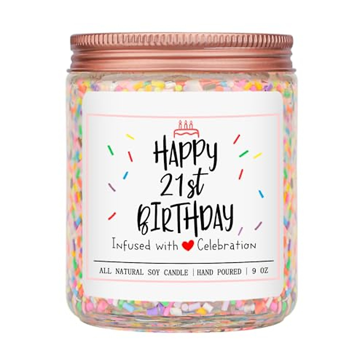 Homsolver 21st Birthday Gifts for Her Women, Best 21st Birthday Gift Ideas, Perfect Birthday Present, Funny Birthday Presents for Women, Friends, Sister, Daughter, Happy Birthday Aromatherapy Candles