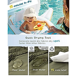 FURTALK Baby Sun Hat UPF 50+ Adjustable Baby Boys Girls Quick Drying Summer Beach Hat with Neck Flap for Traveling Swim Hat Beige