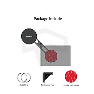 TPARTS Foldable Magnetic Car Mount, Hidden Design for Tesla Model 3/Y, Compatible with iPhone 15 Pro, 14, 13, 12, MagSafe Cases