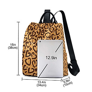 senya Women's Fashion Backpack Purses Handbags Brown Leopard Shoulder Bag Travel bag