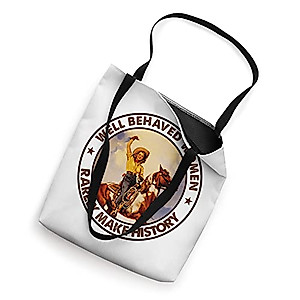 Retro Cowgirl Well Behaved Women Rarely Make History Western Tote Bag