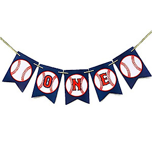 Baseball One High Chair Banner Baseball One Banner 1st Birthday Sports Banner Baseball Theme Party Baseball Baby shower Banner One High chair Birthday Party Decors