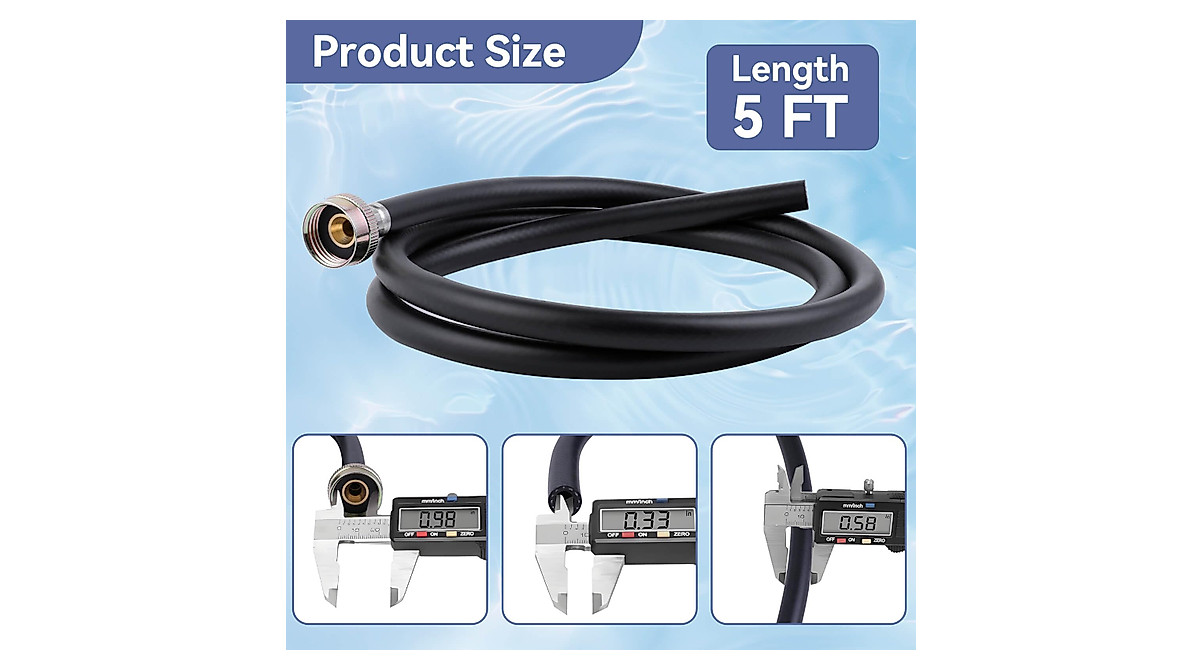 5 Feet Dehumidifier Drain Hose, 3/4 Inch FHT Connection Brass Interface ...