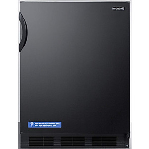 Summit Appliance AL752BK Freestanding ADA Compliant 24" Wide 5.5 Cu.Ft. All-Refrigerator for General Purpose Use with Door Liner, Auto Defrost Operation and Black Exterior