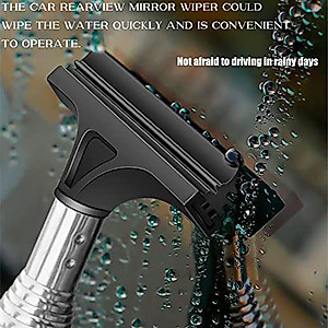 Pincuttee Car Side Mirror Wiper,Retractable Wing Mirror Wiper Cleaner,38.6" Long Handle Car Cleaning Tool,Portable Universal Car Accessories(Black,1PC)