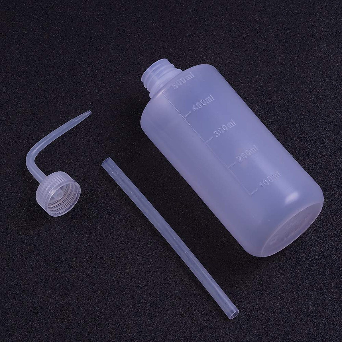 CVNDKN Wash Bottles,3pcs 500ml Plastic Safety lab Wash Bottle,Squeeze Bottle with Scale -16 oz