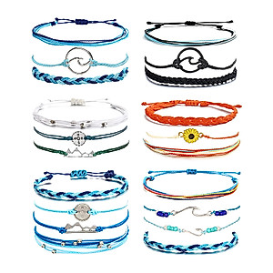choice of all String Bracelet for Women Summer Wave Bracelet Set for Teen Girls Boho Summer Bracelet Mens Beach Bracelet Sets