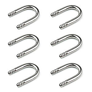 Hamineler 6 PCS U Shaped Stainless Steel Tube CO2 Connector for Aquarium Fish Tank Co2 Oxygen Tubing