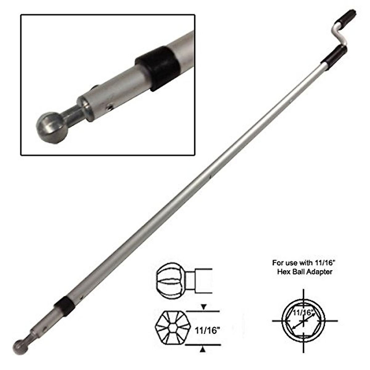 Miller Telescoping Skylight Pole with Hex Ball 4-6 feet
