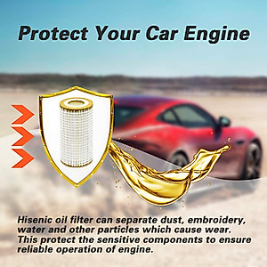 Oil Filter Fits for Mercedes-Benz C240 E320 C230 C300 C320 C350 E350 E500 Gl450 Sl500 Metal Free Replace Mann Engine Filter hu718/5x | Part No. 0001802609 1121840225 1121800009