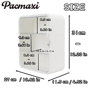 PACMAXI Acrylic Display Case for Mini Funko Pop Figures, Display Cabinet for Mini Funko Pop Figures, Clear Storage Box Cabinet Organizer for Mini Toys, Collections and Stone Rock (Wall Mounted)