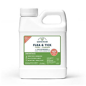 Wondercide - Flea and Tick Spray Concentrate for Yard and Garden with Natural Essential Oils – Kill, Control, Prevent, Fleas, Ticks, Mosquitoes and Insects - Safe Around Pets, Plants, Kids - 16 oz