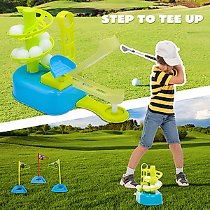 JOYIN Club Golf Comprehensive Toy Set with 3 Golf Clubs, 3 Club Heads, Deluxe Toy Golf Bag, 15 Training Toy Golf Balls and Accessories, for Toddler Kids Boys and Girls Golf, Outdoor Lawn Sport Toy