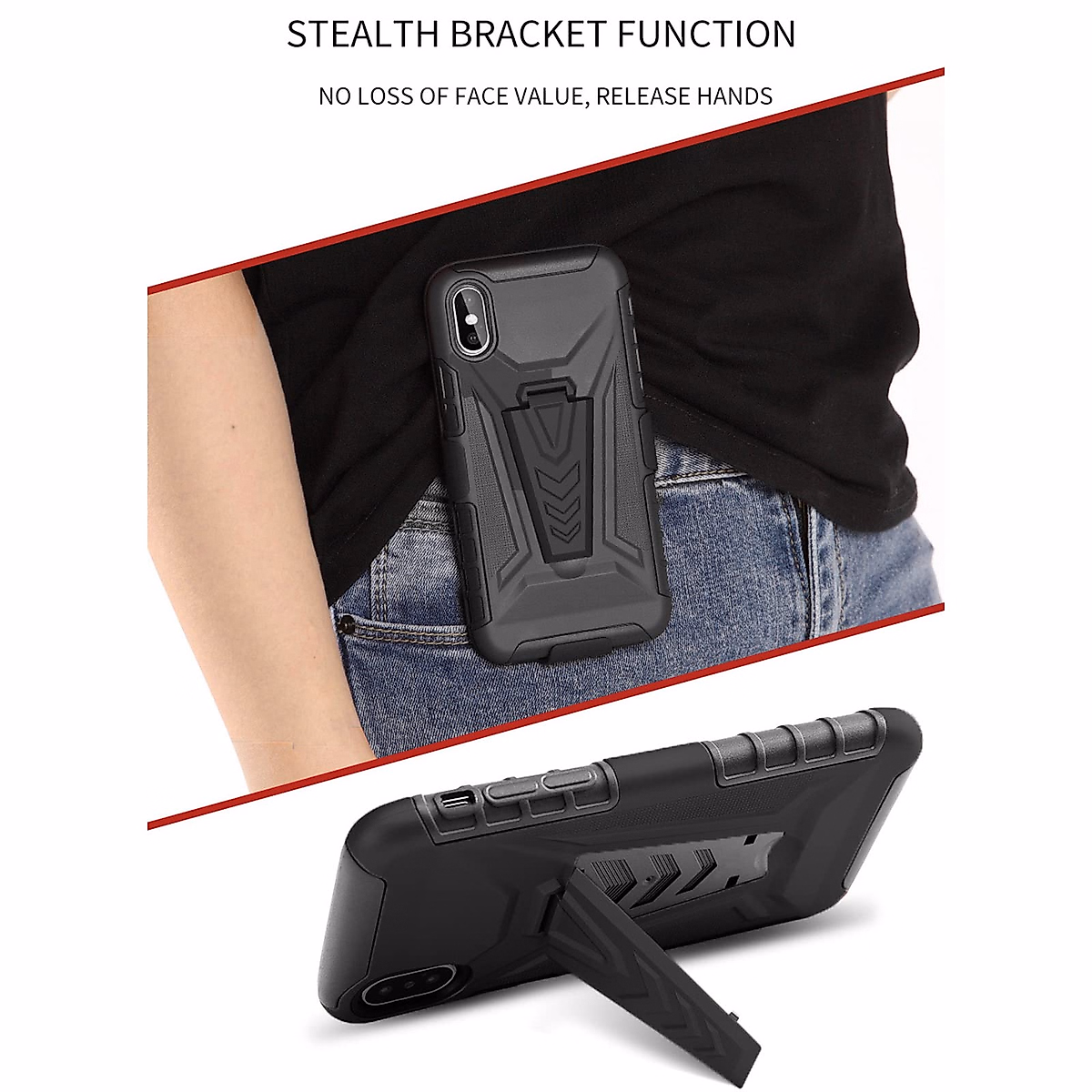 YSNZAQ Swivel Belt Clip Case for Samsung Galaxy A04, Heavy Duty Shockproof Protective Phone Cover with Built-in Kickstand for Samsung Galaxy A04 JG Black Black