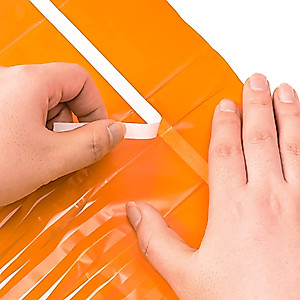 Foil Fringe Curtains Halloweens Party Decorations - Orange Tinsel Photo Backdrop Metallic Streamers for Birthdays, Fall, Pumpkin Theme, Thanksgiving, Basketball Party Decorations