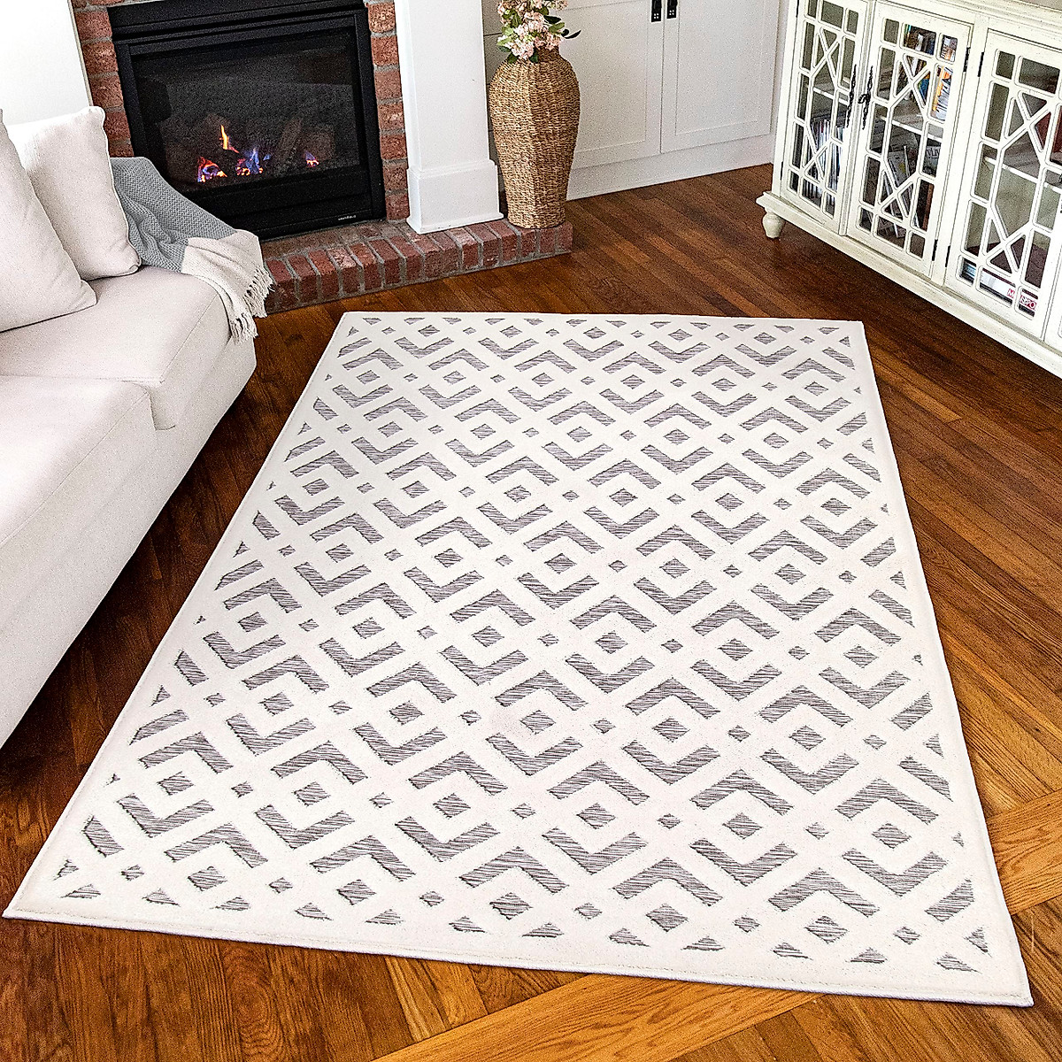 Simply Southern Cottage Covington Area Rug, 8' x 10', Grey