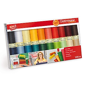 Gutermann 734610-1 Thread Set Sew-All 100 m x 20 reels, Multicoloured