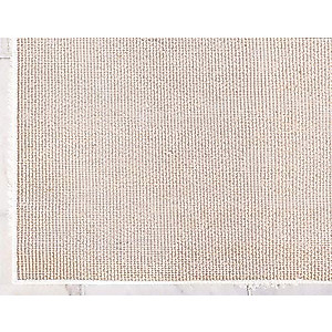 Unique Loom Shag Collection Modern Soft & Plush Textures with Floral Vine Design Area Rug, 5 ft x 8 ft, Ivory
