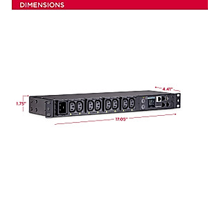 CyberPower PDU81005 Switched Metered-By-Outlet PDU, 100-240V/20A, 8 Outlets, 1U Rackmount