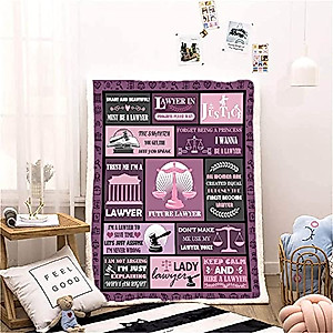 CYREKUD Lawyer Gifts for Women Blanket,Lawyer School Gifts Throw Blanket,Gifts for Lawyer Blanket,Lawyer Gifts for Lawyer Graduation Students,Lawyer Blanket for Christmas Sofa Lawyer Decor 50x 60
