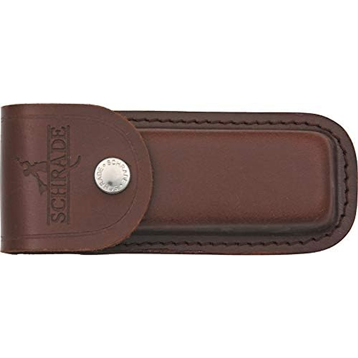 Old Timer 125OT Mustang 9.3in Traditional Folding Pocket Knife with 1 High Carbon Stainless Steel Blade, Ergonomic Sawcut Handle, and Leather Sheath for EDC, Hunting, Camping, Whittling, and Outdoors