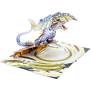 Legendary Dragon,WOW Greeting Pop Up 3D Card For All Occasions,Birthday, Love, Christmas, Goodluck, Congrats, Get Well,Handcrafted With Love,Proud USA Brand (Cloud Dragon)
