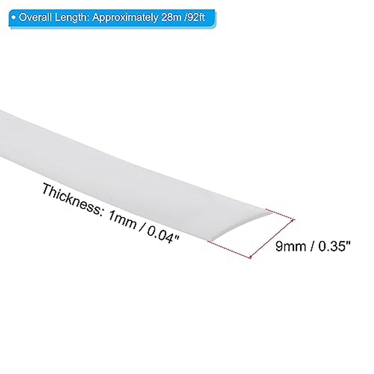 PATIKIL Wicker Repair Kit, Flat Synthetic Plastic Rattan Weaving Material for Garden Furniture Chair Table Sofa Storage Basket 0.55 LB, White