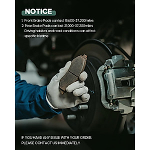 Ceramic Brake Pads Kits,SCITOO 8pcs Brakes Pads Set fit for 2006-2012 for Ford Fusion,2007-2012 for Lincoln MKZ,2006 for Lincoln Zephyr,2006-2013 for Mazda 6,2006-2011 for Mercury Milan