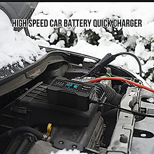 10-Amp Car Battery Charger, 12V and 24V Smart Fully Automatic Battery Charger Maintainer Trickle Charger w/Temperature Compensation for Car Truck Motorcycle Lawn Mower Boat Marine Lead Acid Batteries