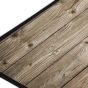 Sunflowers On Wood Board Design Non-Slip Soft Kitchen Mats Bath Rug Runner Doormats Carpet for Home Decor, 39" X 20"