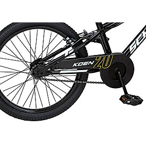 Schwinn Koen & Elm BMX Style Kids Bike in 20-Inch Wheels, With Number Plate, Chain Guard & Kickstand, For Boys & Girls Age 7-13 Year Old, No Training Wheels, Black