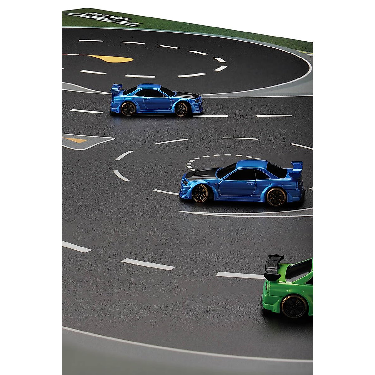 CALLPHA Race Track Scene Mat Vehicles Model Turbo Racing 1/76 Mini RC Car Parts Plastic Rubber Race Track (90 * 60cm)
