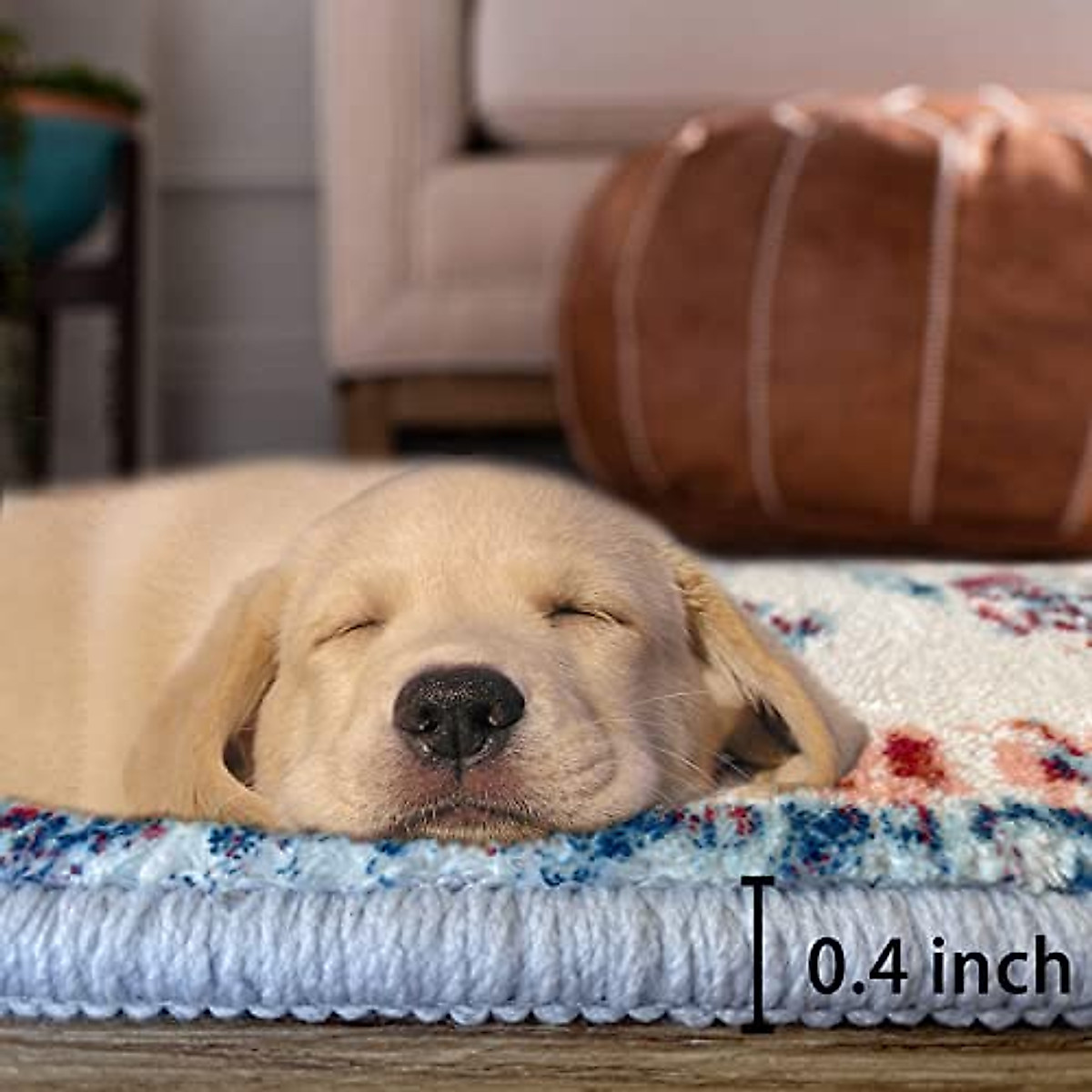 EARTHALL Boho Rug 3x5 Washable Persian Distressed Tribal Entry Throw Area Rug Faux Wool Soft Fuzzy Kitchen Rugs Non-Slip Low-Pile Indoor Accent Rug for Dining Table Living Room