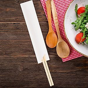 Garneck 100Pcs Chopsticks Paper Bag Cutlery Paper Pocket Pouch Chopsticks Packing Sleeves Flatware Spoon Wrapping Bag for Home Shop White