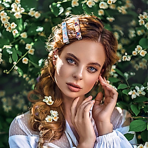 VAIPI 20 Packs Acrylic Hair Clips for Women Styling No Bend Hair Barrettes Cute Resin Flat Hair Pins Girls Makeup Accessories No Crease Hairstyle Snap Clip for Long Short Hair Thick Thin Hair Styling