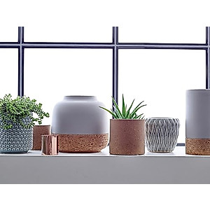 Bloomingville Coastal Stoneware Pot with Raised Dots and Crackle Glaze, Sky Blue, 6"