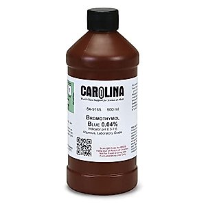 Bromthymol Blue, 0.04% Aqueous, Laboratory Grade, 500 mL
