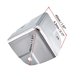 uxcell Metal Box Corner Protectors Box Edge Guard Protector 40 X 40 X 40mm Silver Tone 12pcs for Table Corners and Desk Corners