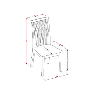 East West Furniture SHIP5-WHI-C 5 Piece Dining Room Furniture Set Includes a Round Kitchen Table with Pedestal and 4 Linen Fabric Upholstered Dining Chairs, 42x42 Inch, Linen White