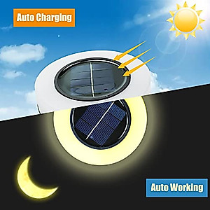 UgyDuky Solar Deck Lights Warm White Outdoor Led Solar Step Lights Waterproof IP65 for Garden Patio Concrete Pathway Walkway Driveway(4 Pack)